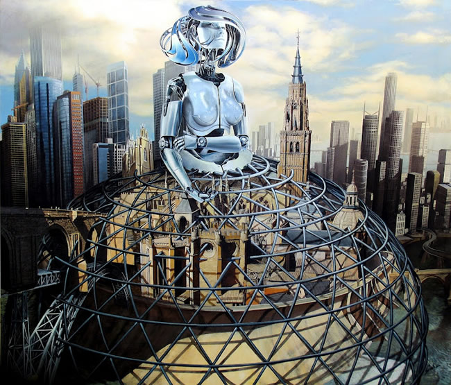 Carlos Galvan, pintor surrealista español Carlos Galvan, arquitectura ...